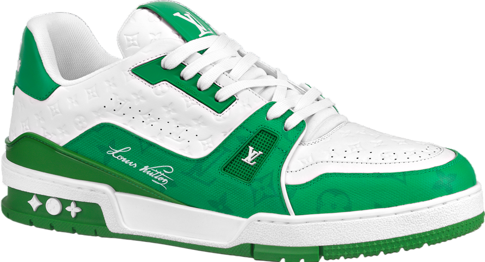 Louis Vuitton LV Trainer White / Green #54 - Aug 2024 Louis Vuitton LV Trainer White / Green #54 - Aug 2024