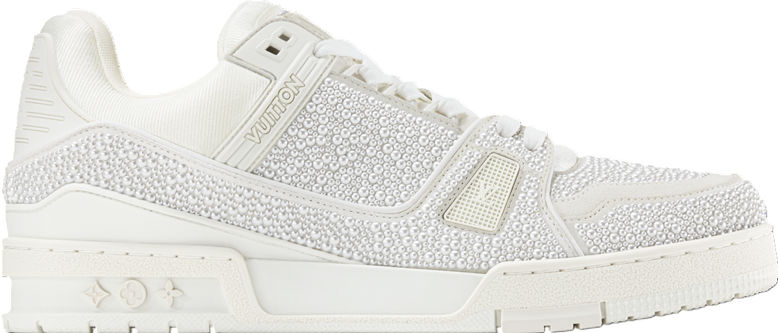 Louis Vuitton LV Trainer White / Black Monogram Pattern Louis Vuitton LV Trainer White / Black Monogram Pattern